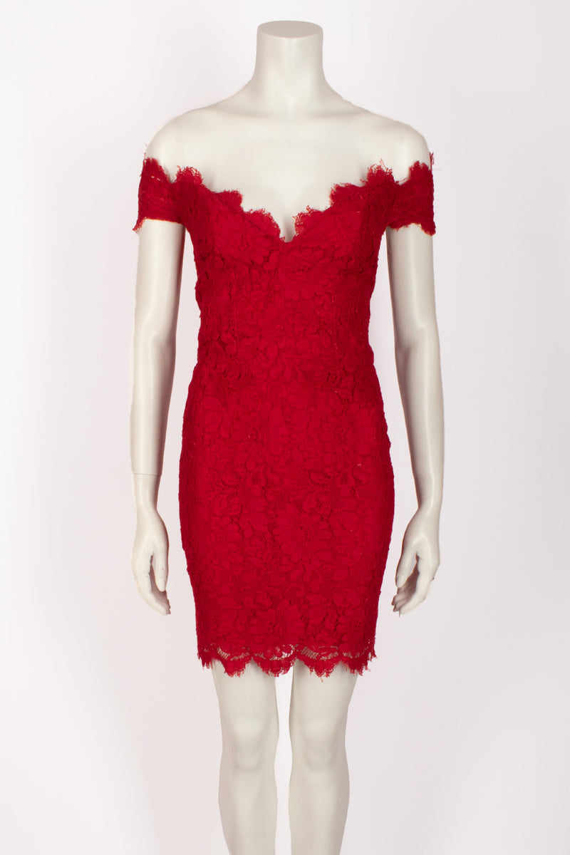 ANTONY PRICE Red Lace Dress – Found And Vision