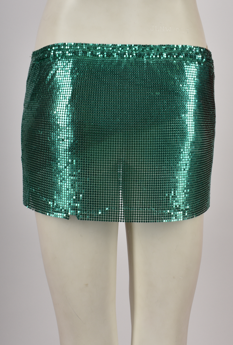 TURQUOISE MICRO CHAINMAIL SKIRT WITH SIDE SLITS – Found And Vision