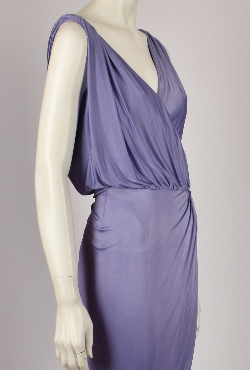 EMANUEL UNAGRO PURPLE DRAPED GOWN – Found And Vision